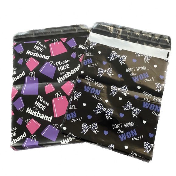 Other | Humorous Poly Mailers 2pcs Please Hide From Husband Dont Worry ...